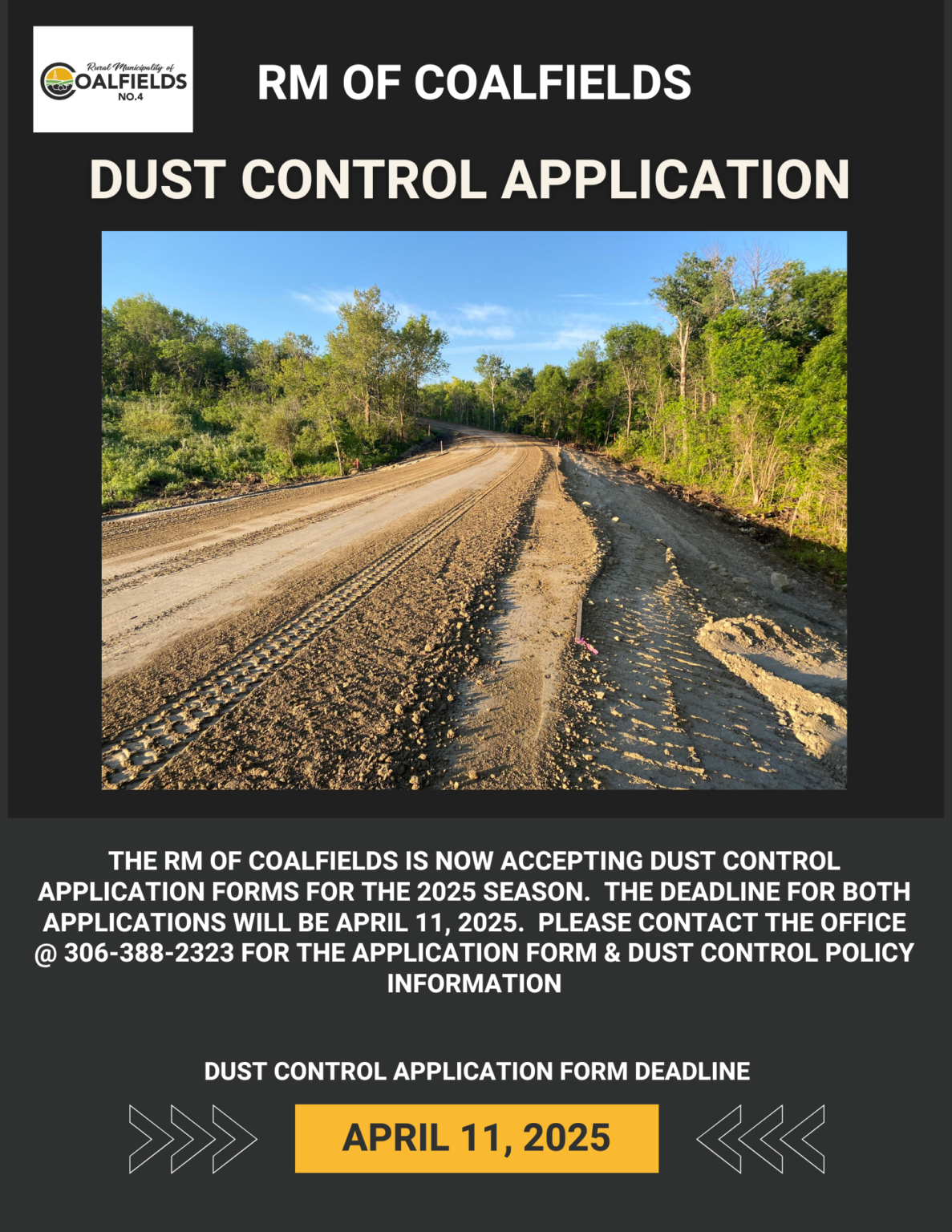 Dust Control Application - RM of Coalfields No. 4